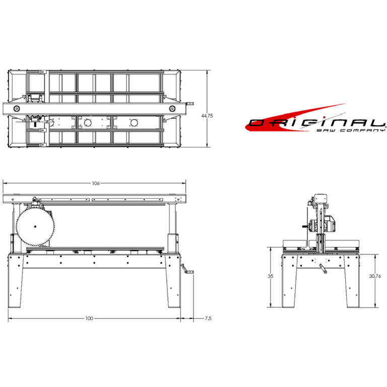 16" Beam Saw (single phase with 65 1/2" crosscut)